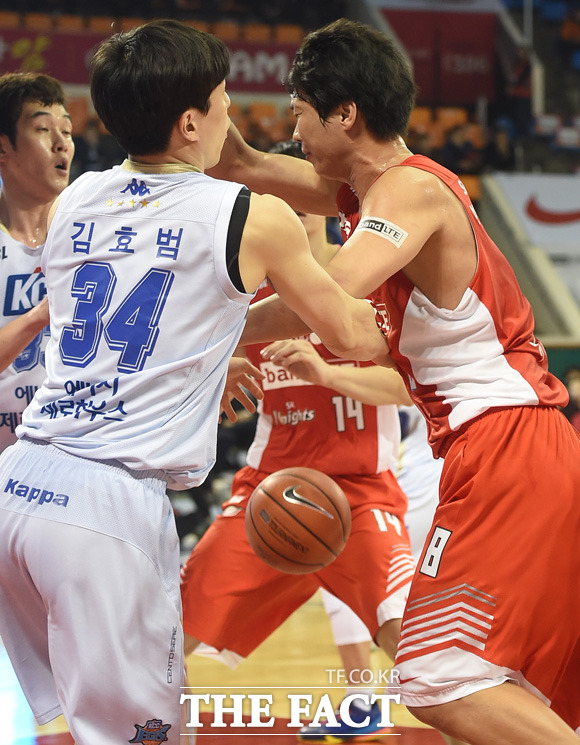 [TF포토] 김효범-박상오 '볼은 어디에?' - 포토 > 기사 - 더팩트